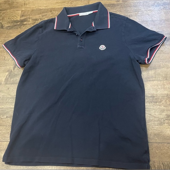 Moncler | Shirts | Moncler Navy Blue Polo Mens Xl | Poshmark